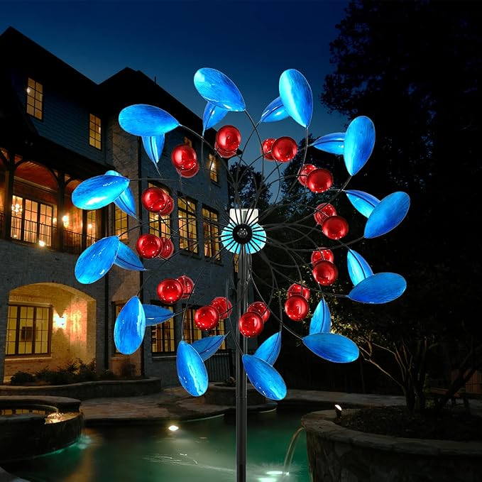 Amazon.com: Solar Wind Spinner - Kinetic Wind Spinners Outdoor Metal ...