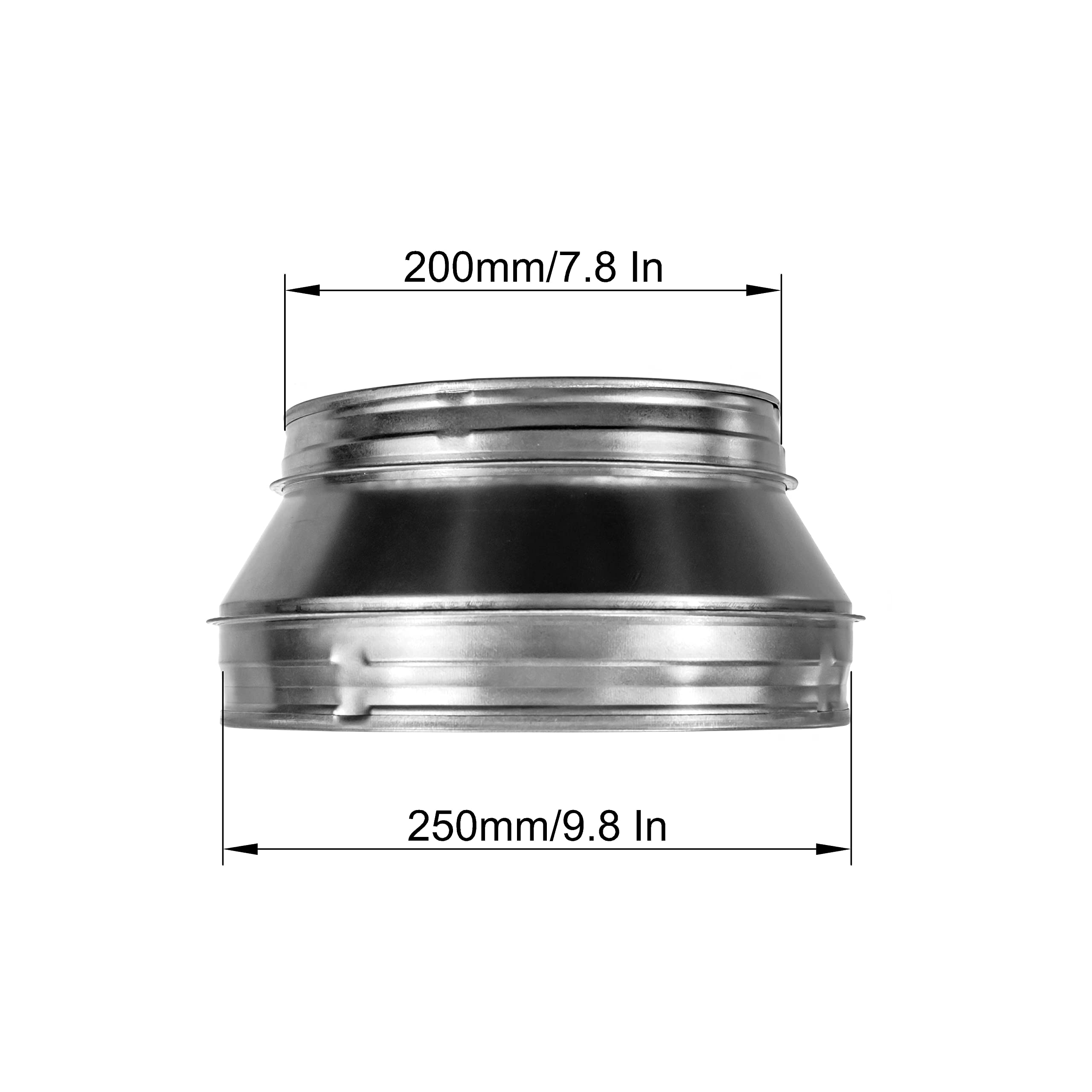 Snapklik.com : 10 To 8 Duct Reducer Round Reducer Duct Fitting Pipe ...