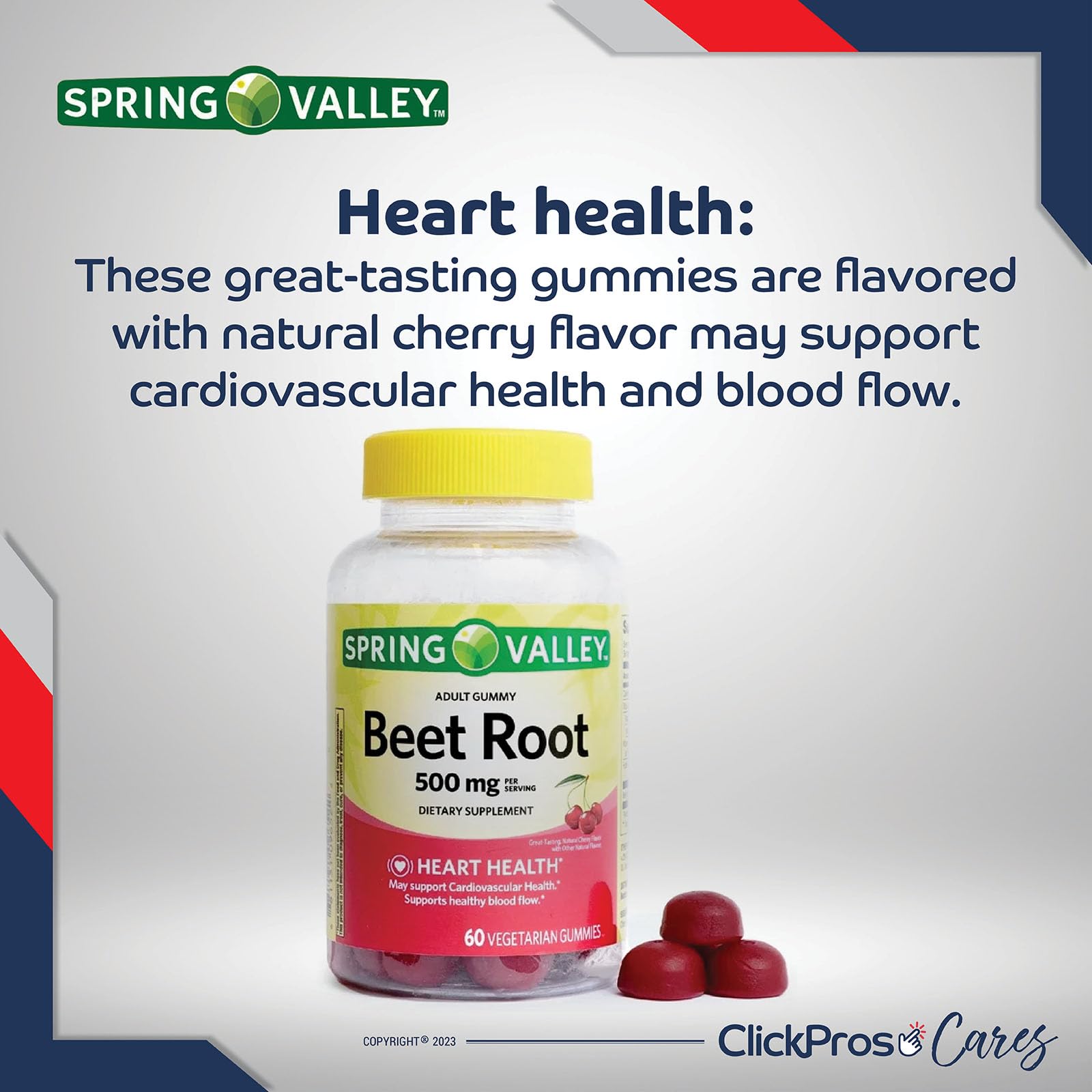 Snapklik.com : Spring Valley Beetroot Gummies 500mg 60 Count Bundle ...