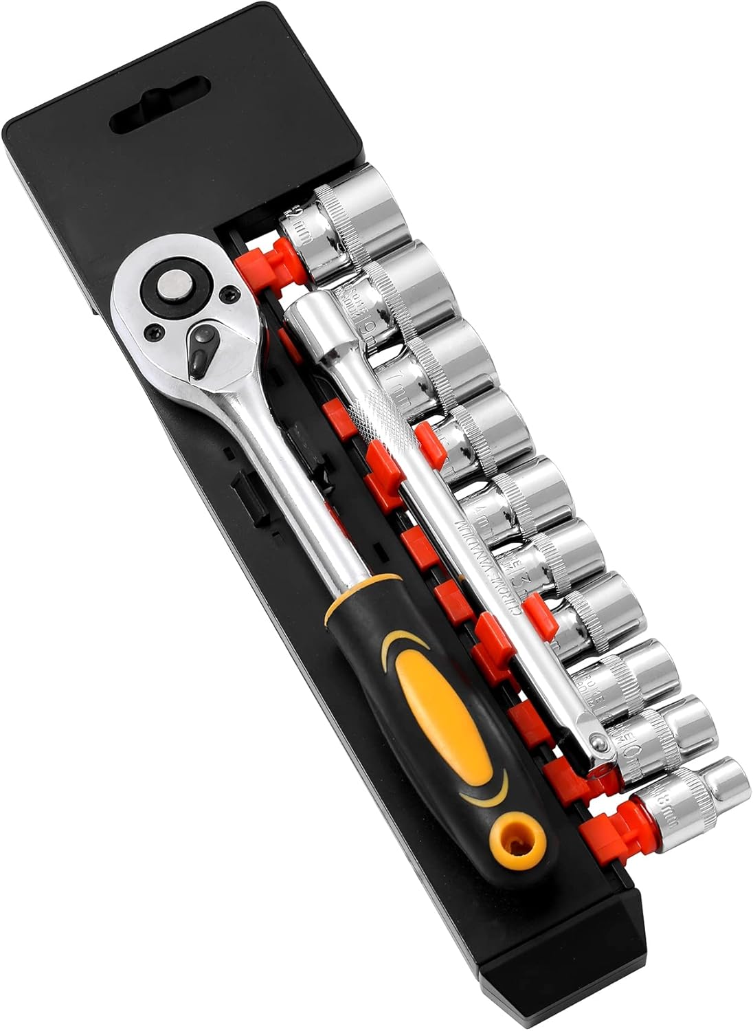 Reniteco 12pcs Ratchet Socket Wrench Set, 3/8 Inch Drive, Ratchet ...