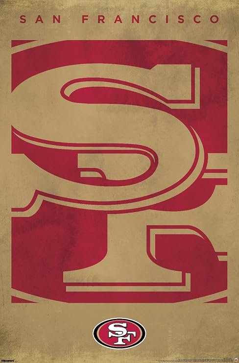 Amazon.com: NFL San Francisco 49ers - Logo 25 Wall Poster, 34L" x 22.4W ...