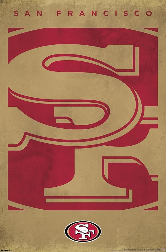 Amazon.com: NFL San Francisco 49ers - Logo 25 Wall Poster, 34L" x 22.4W ...