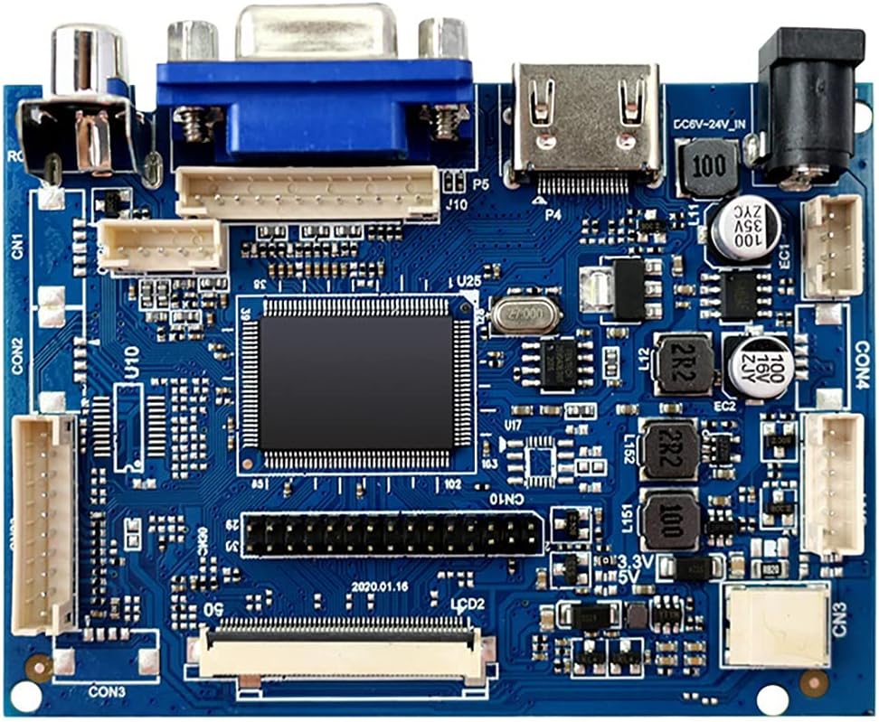 Buy FUNGCO 7 Inch 1024 X 600 LCD Screen Display Driver Board W/Driver ...