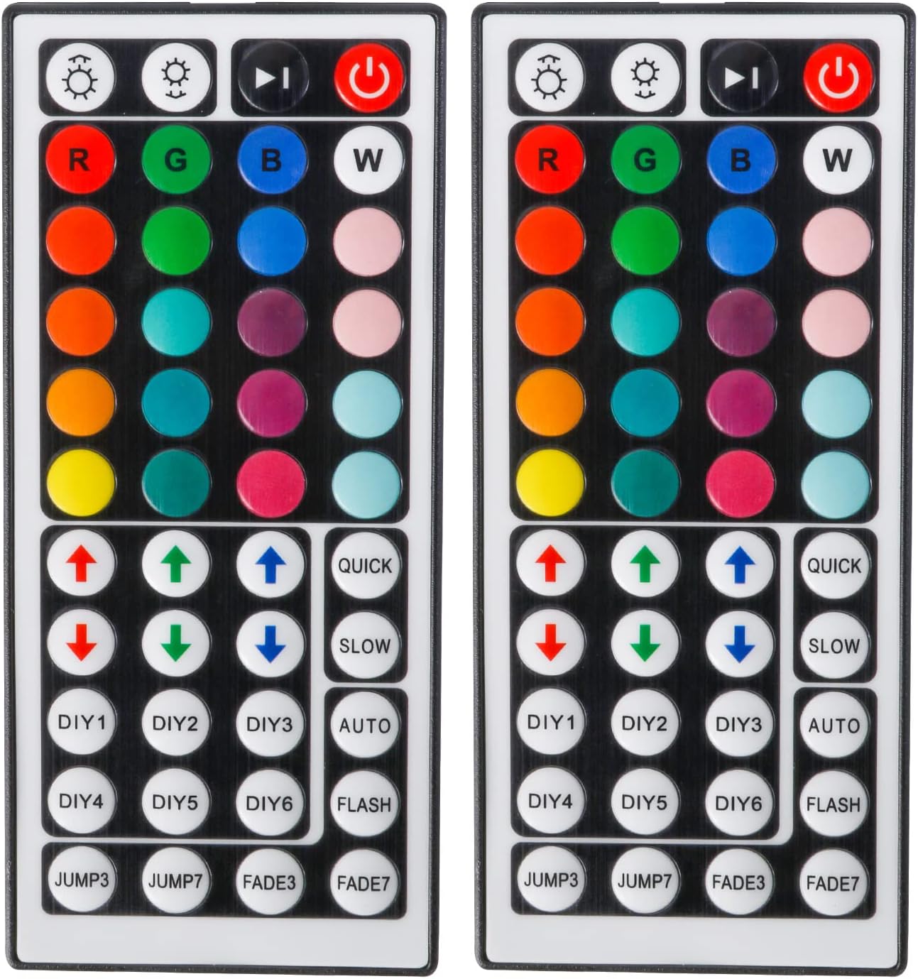 Amazon.com: Falliget 2 Pack 44 Key RGB LED IR Remote Control LED Strip ...