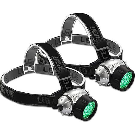 2 Pack - 21 Bulb Green Headlamp - High Powered LED Bulbs - Green Light ...