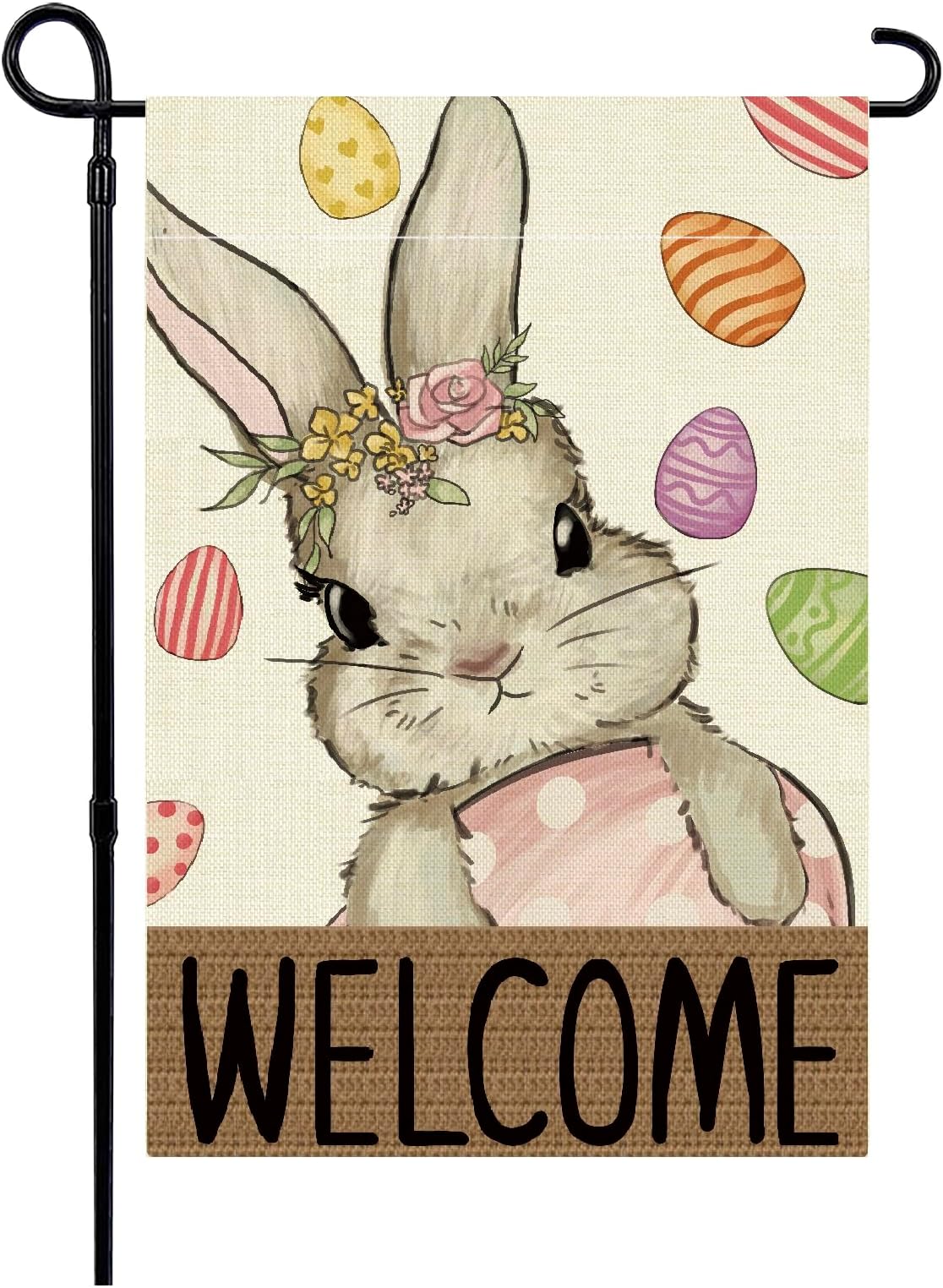 Amazon.com : Toland Home Garden 112610 Bunny Tail Easter Flag 12x18 ...