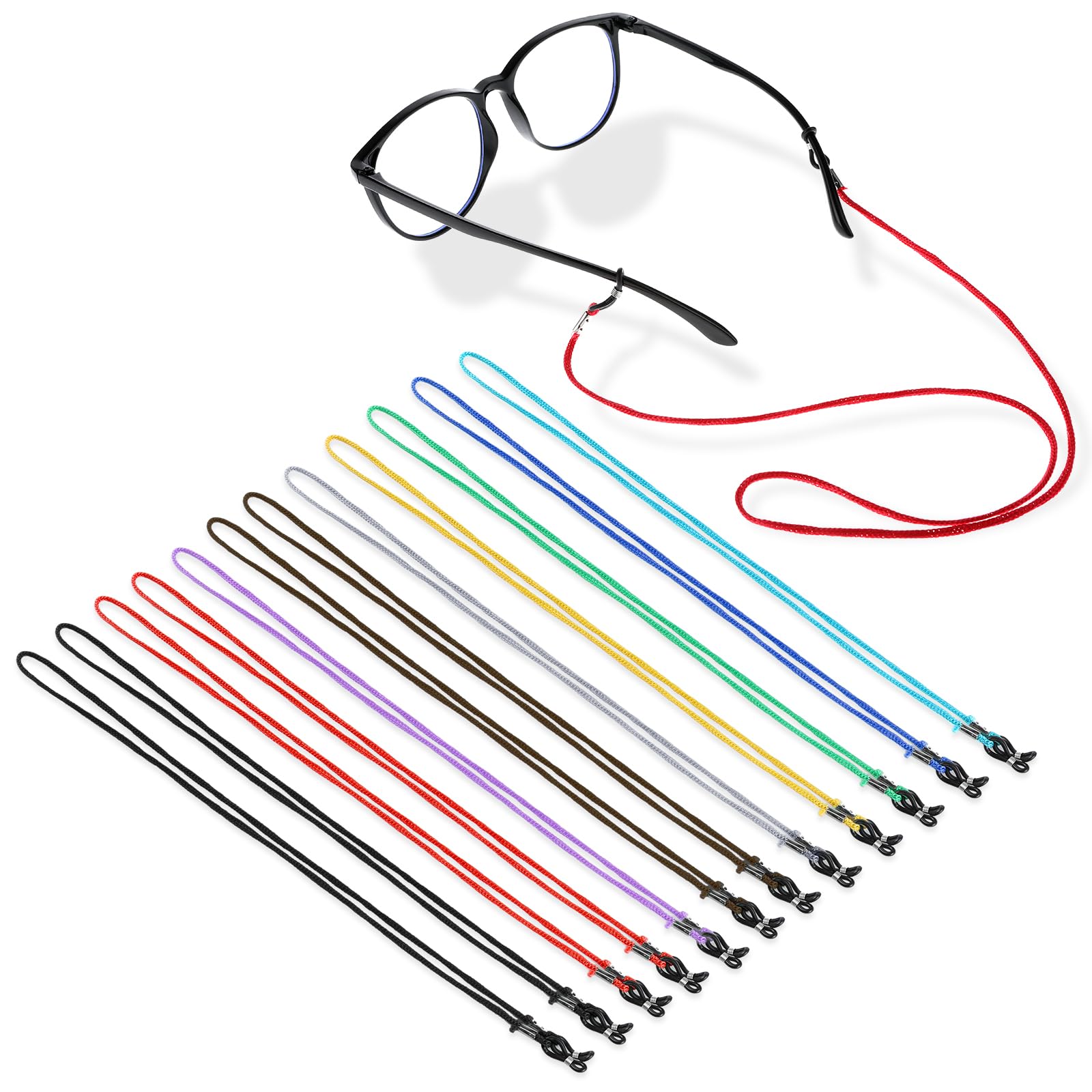 JIEYAO Eyeglasses Strap Eyewear Retainer 12 Pack, Eyeglass Holders ...