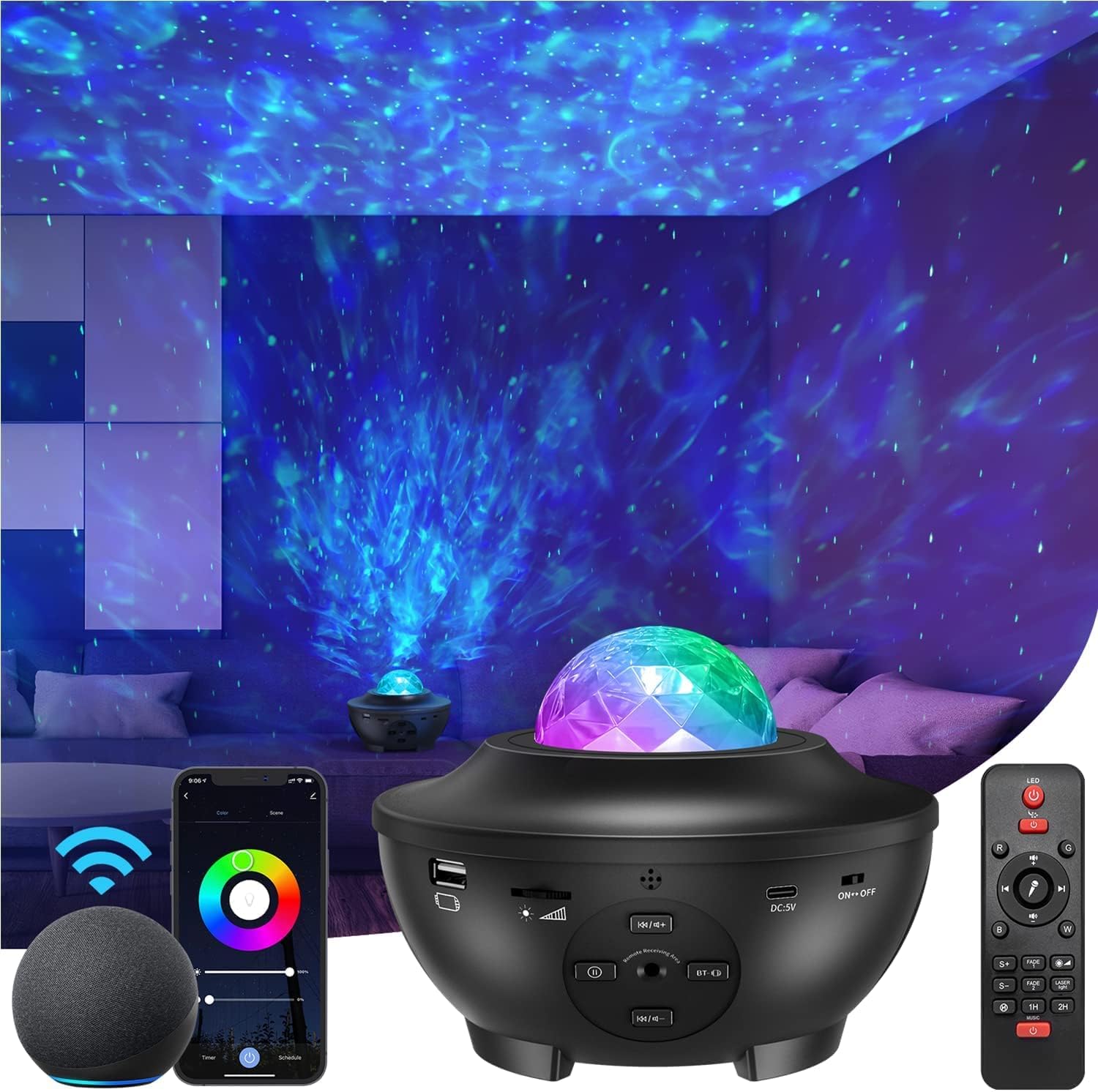 Galaxy Projector, Star Projector Smart Night Light Compatible with ...