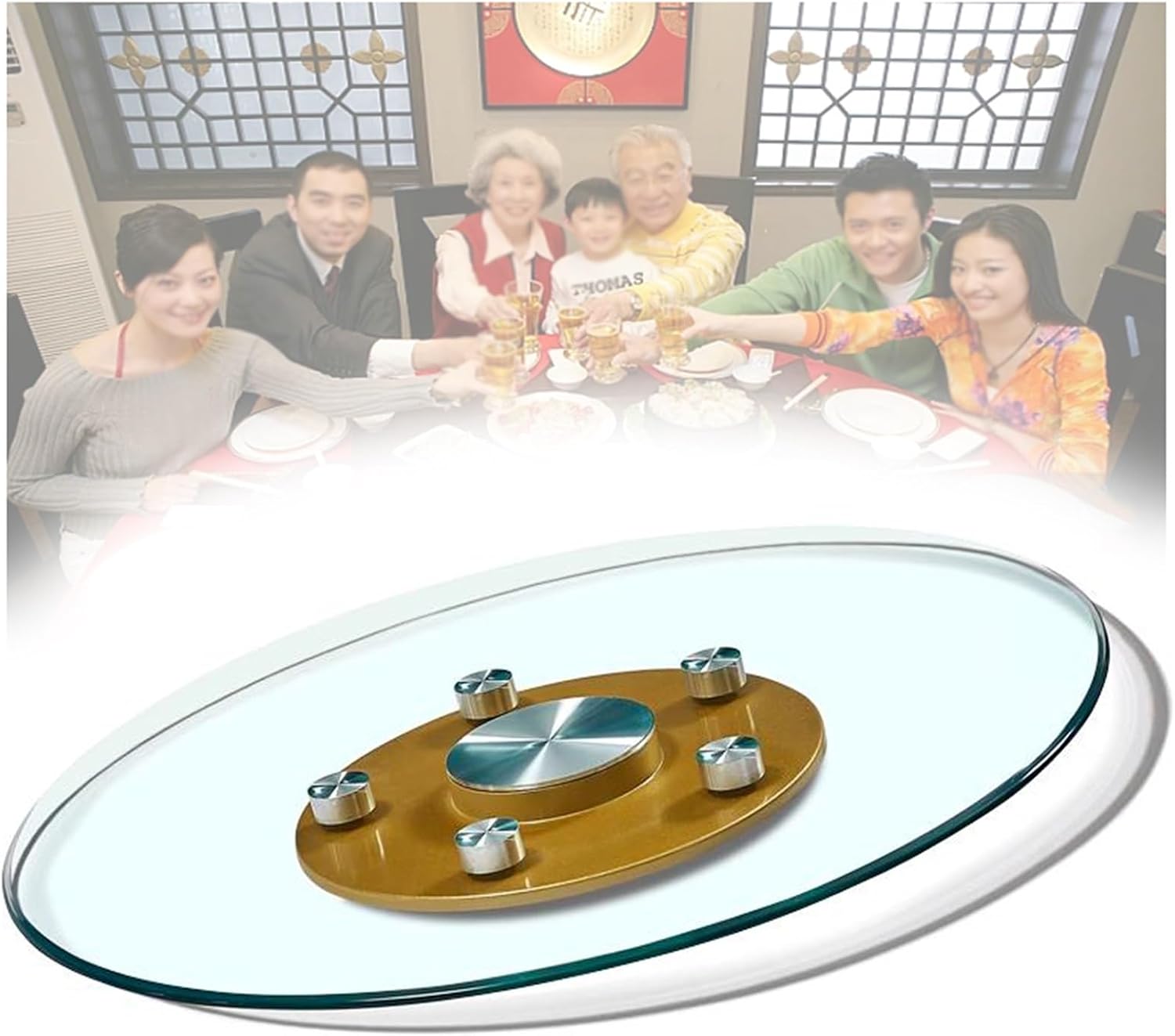 Amazon.com: Lazy Susan Glass Turntable，Heavy Duty Dining Table ...