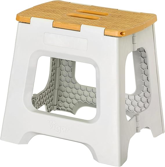 Vigar Compact Step Stool Foldable, 12-1/2-inch Step Stools for Adults ...