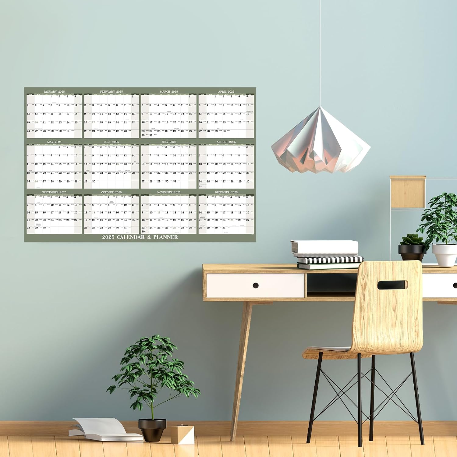 2025 Yearly Wall Calendar - 2025 Dry Erase Calendar Barbados | Ubuy