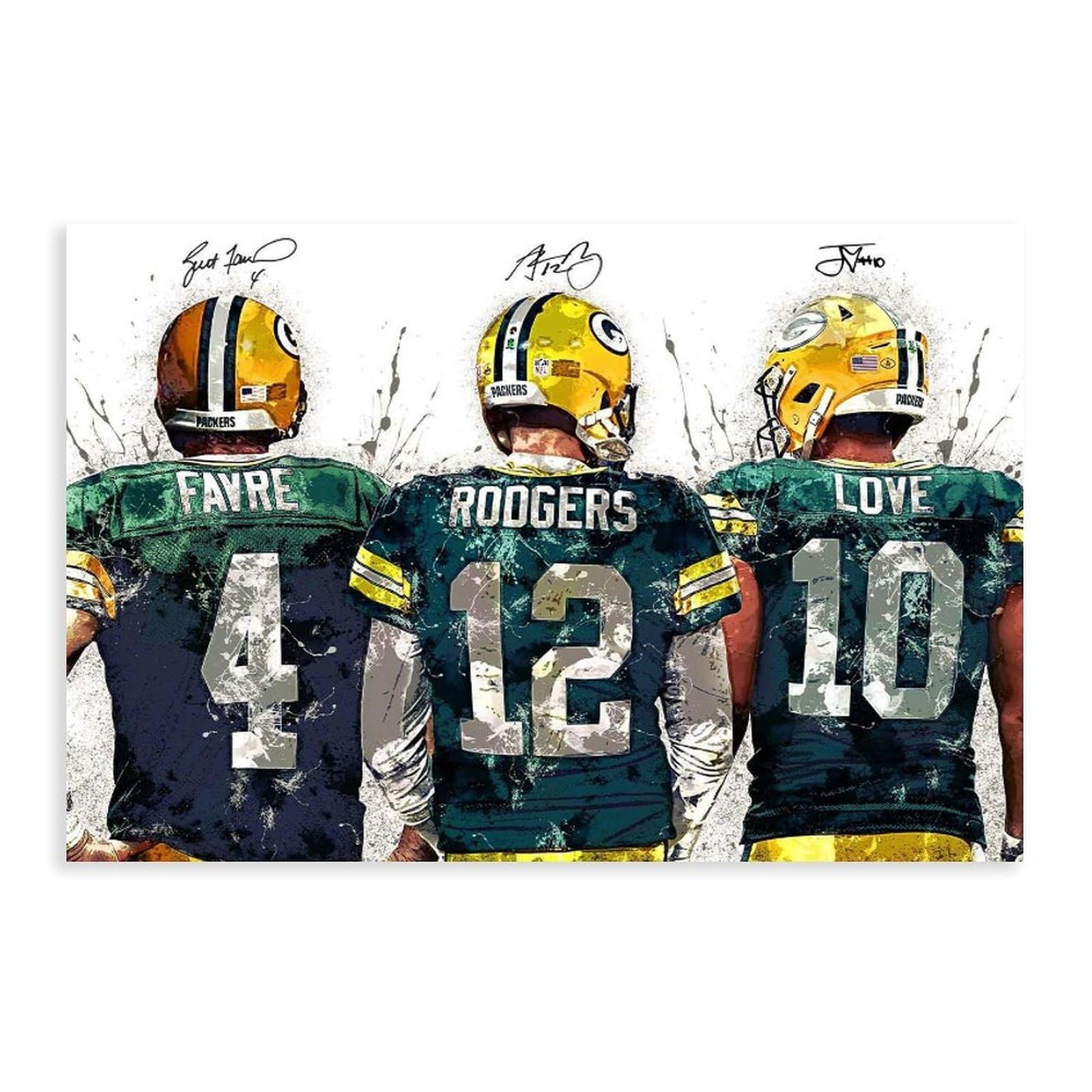 Amazon.com: DYDXFDSLF Jordan Love, Aaron Rodgers, Brett Favre Canvas ...