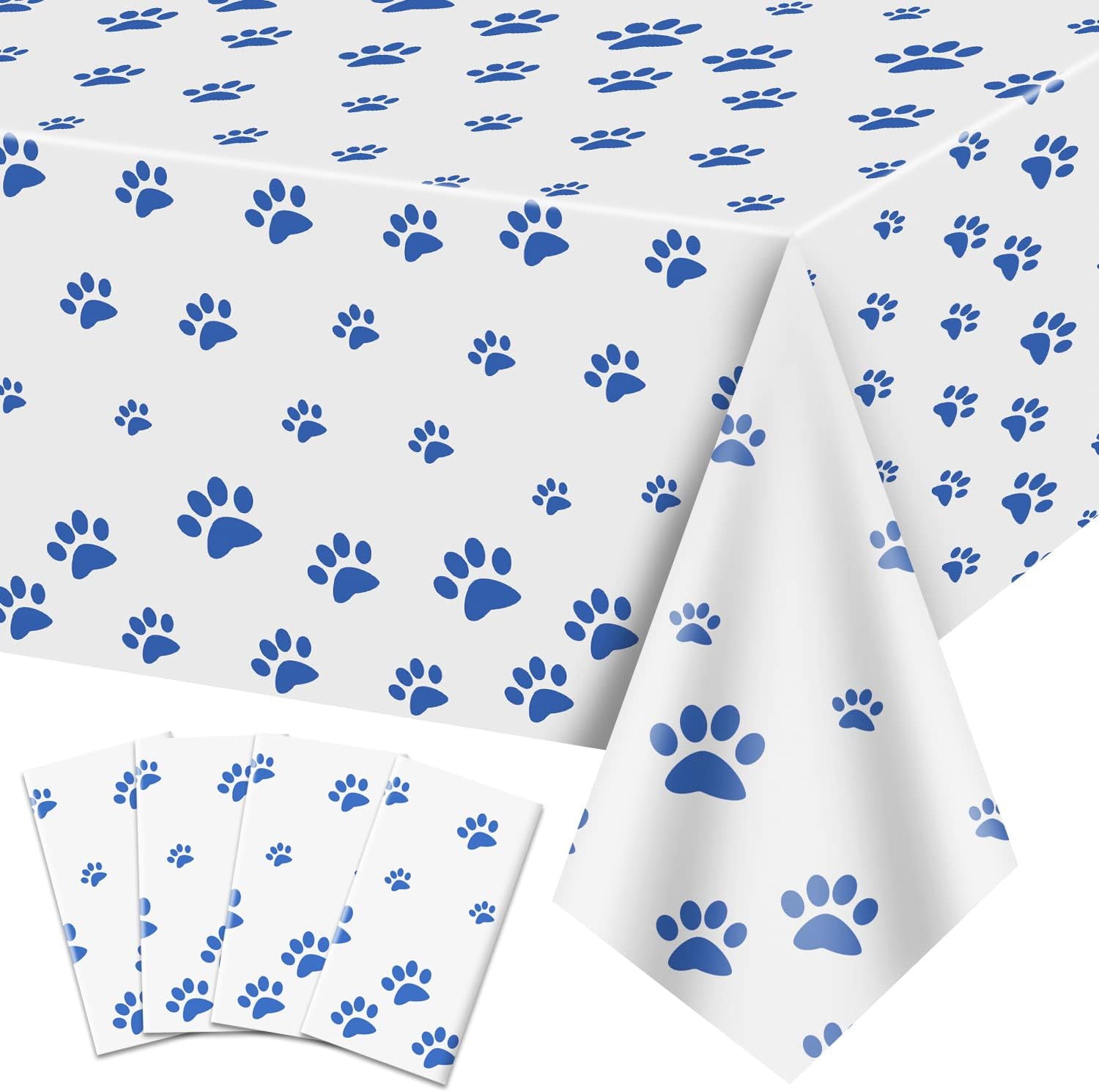 Amazon.com: QUERICKY 4 Pack Puppy Paw Print Tablecloths, 51x87 ...