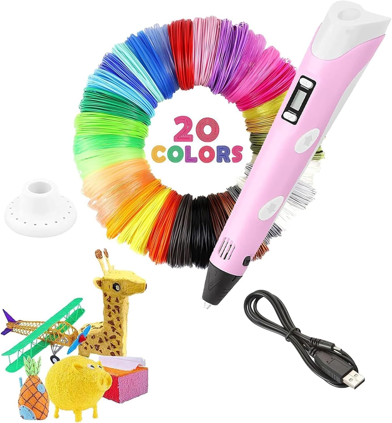 Magicwand Imagine & Innovate 3D Pen with LCD Display【10 Metres Each 20 ...