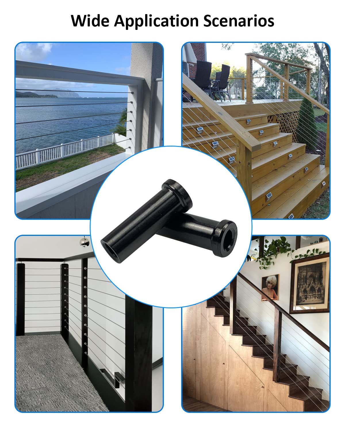 Steel Railing Post Sleeve 42 Inch Cable Railing Post Gyykzz 42 Brushed