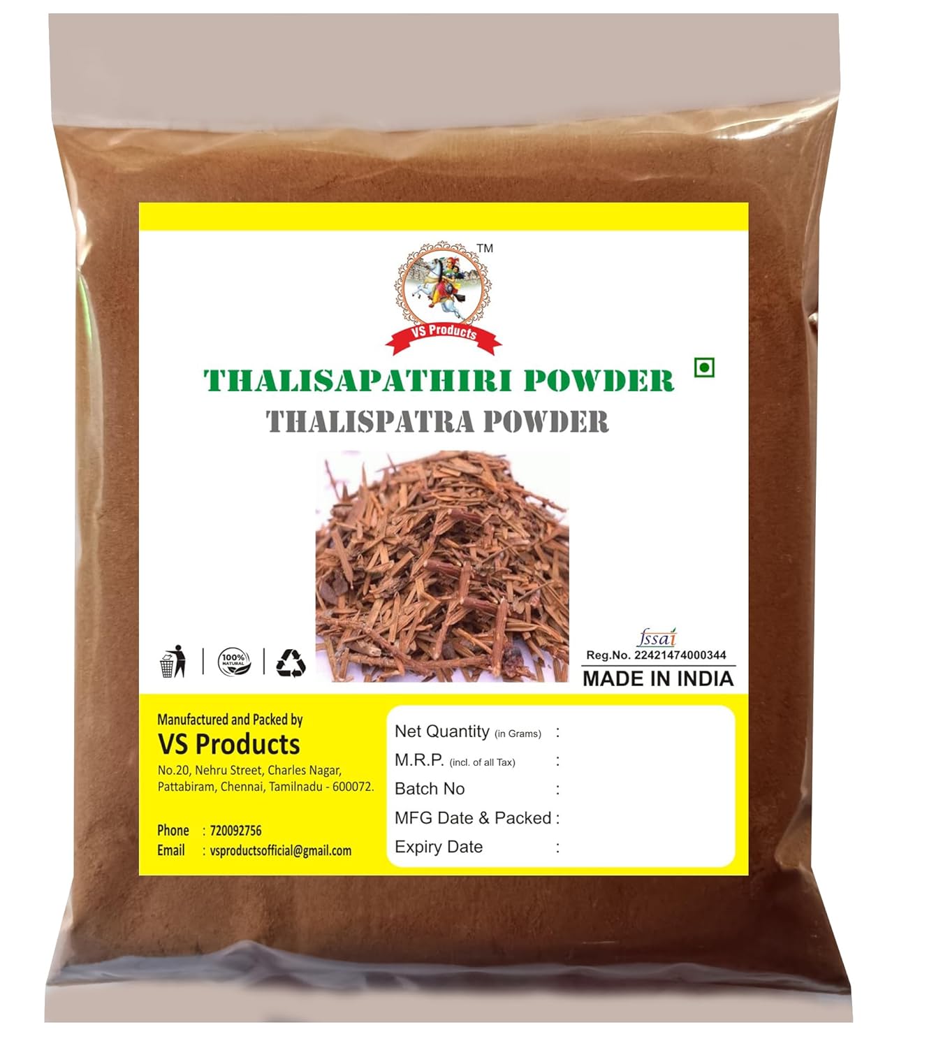 Buy VS Products Thalisapathiri Powder, 100g, Indian Silver Fir, Abies ...