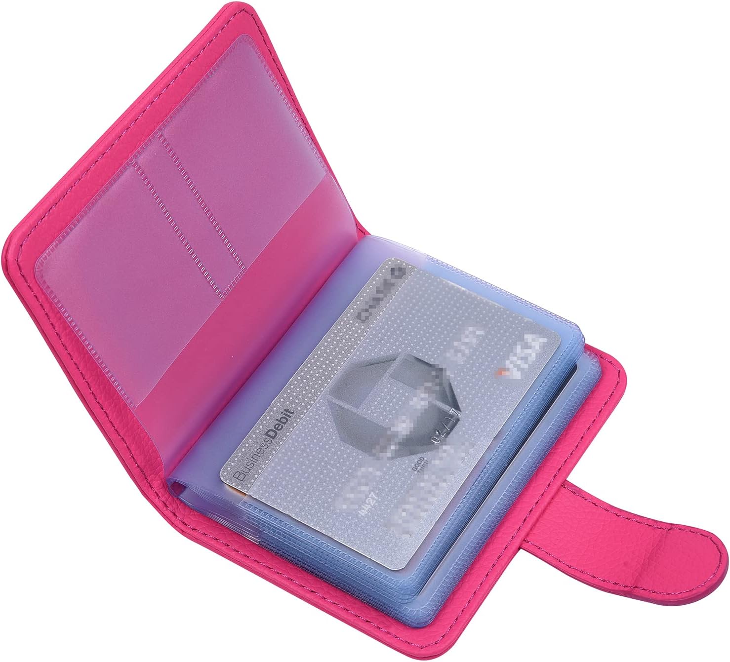 Amazon.com: Wisdompro Credit Card Holder, PU Leather Slim RFID Blocking ...