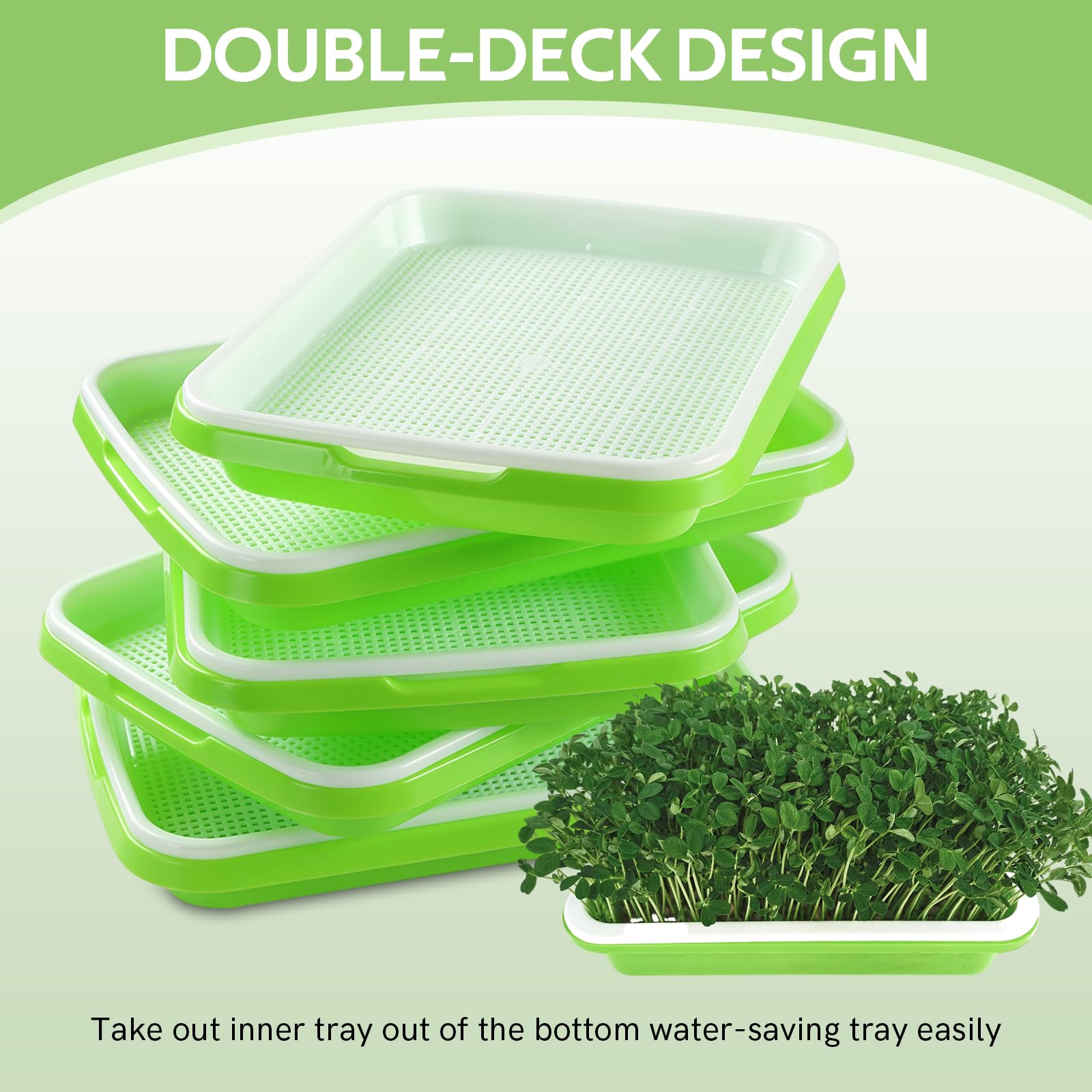 Snapklik.com : MYFULLY 10 Packs Seed Sprouter Tray BPA Free Nursery ...
