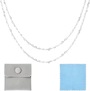 Amazon.com: Pandahall 1M 925 Sterling Silver Heart Chains 3x4x0.5mm Soldered Silver Jewelry ...