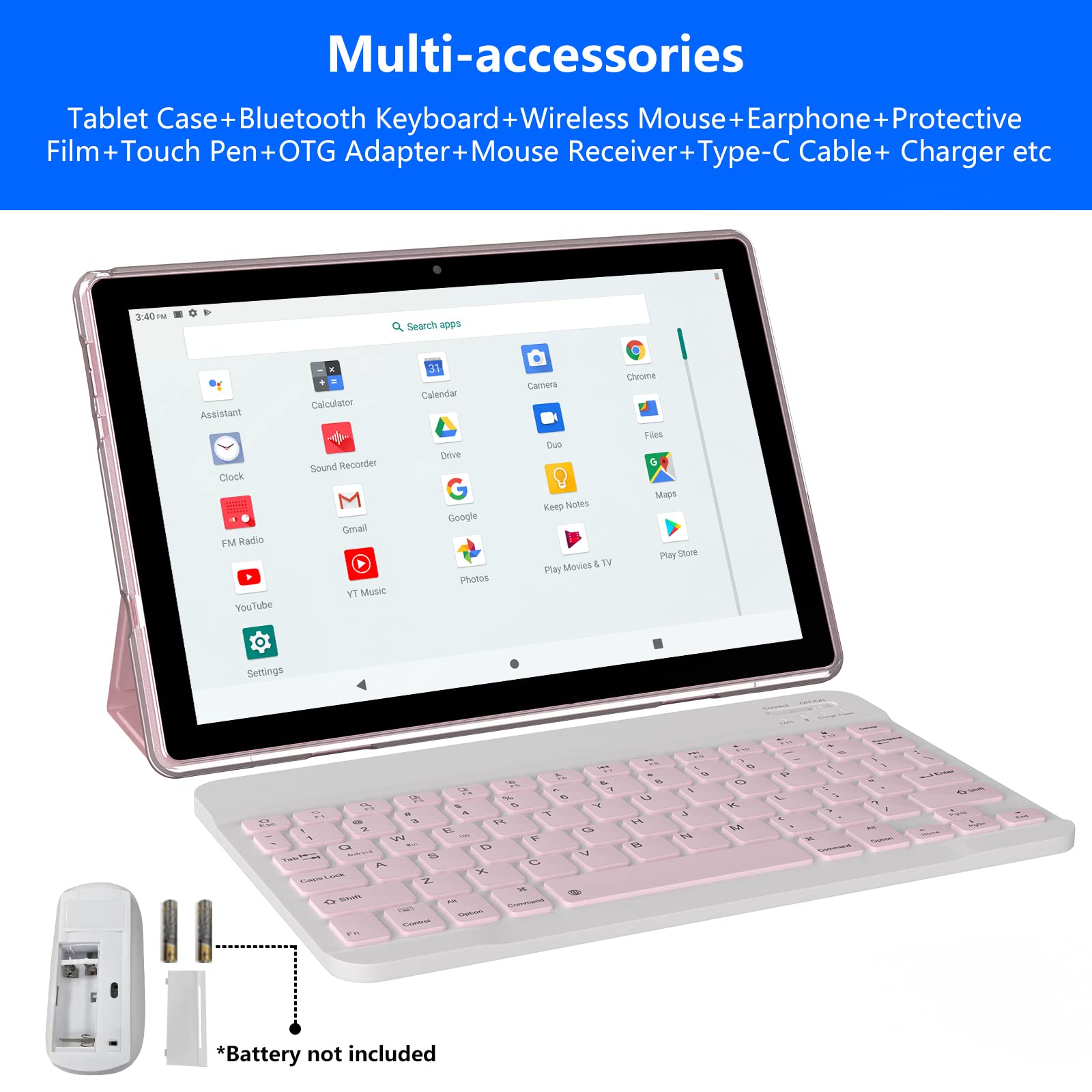 Snapklik.com : RUIQIAI Tablets 2024 Newest 2 In 1 Tablet