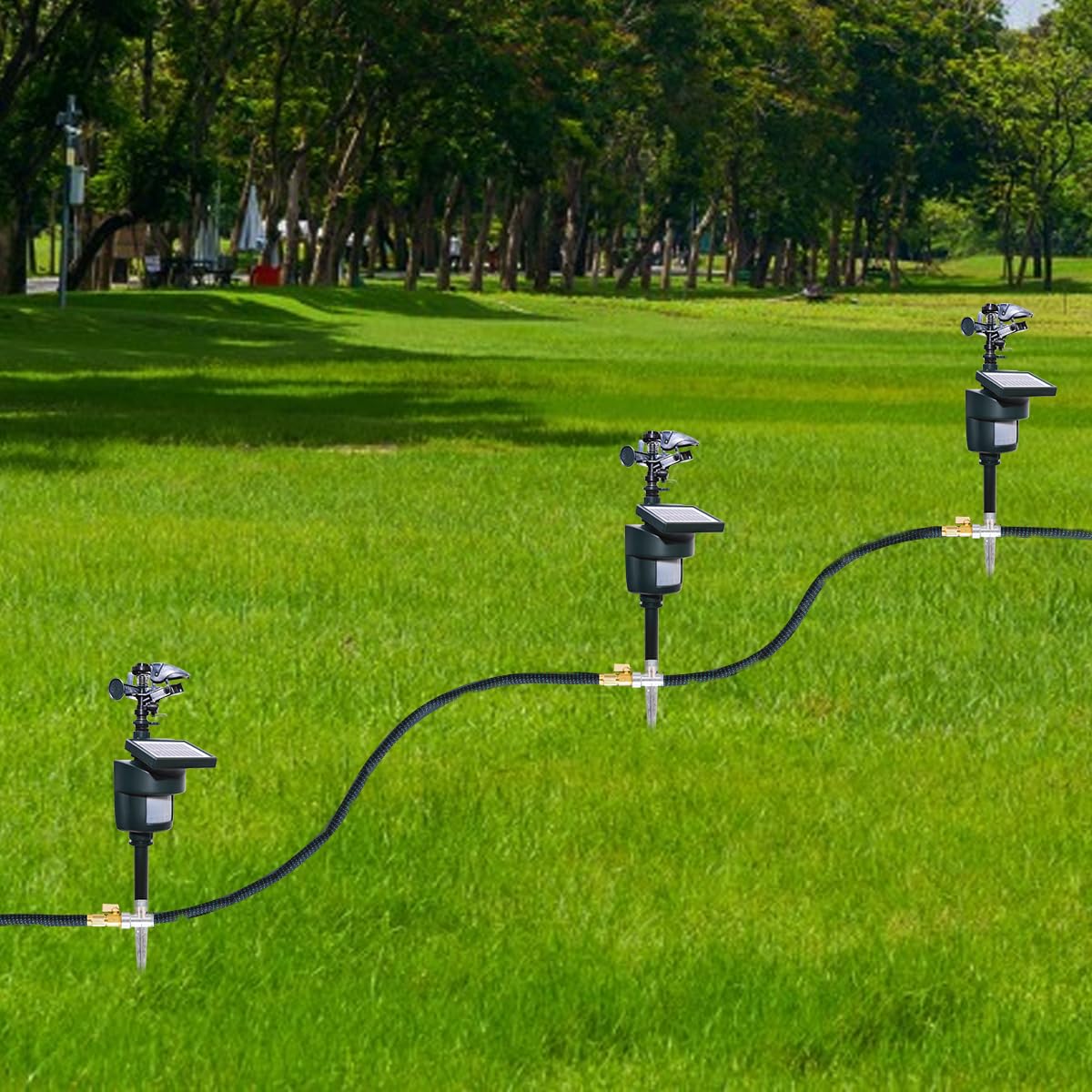 Snapklik.com : Splanteen Lawn Solar Motion Sensor Water Sprinkler ...