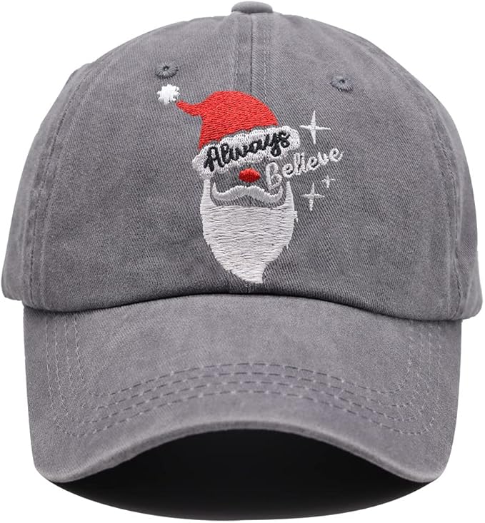 HHNLB Funny Christmas Hats for Men Women, Santa Always Believe Gifts ...