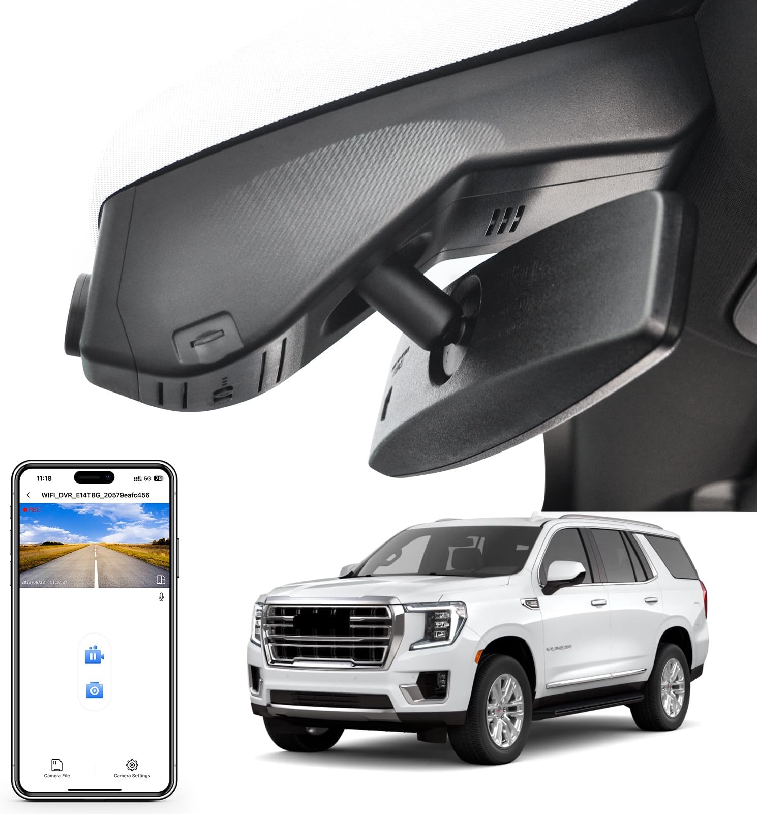 Amazon.com: Mangoal 4K Dash Cam Custom fit for GMC Yukon, Yukon XL 2021 ...