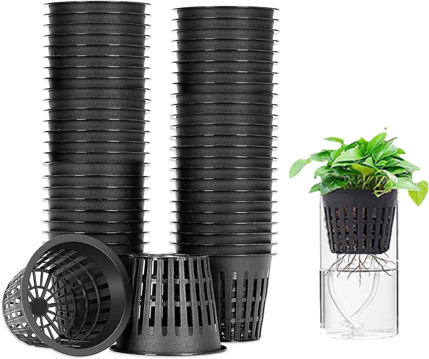Amazon.com: HAZOULEN Garden Plastic Net Cups Pots Fits in 3 Inch Holes ...