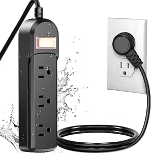 Amazon.com: IPX6 Outdoor Power Strip Weatherproof, Waterproof Surge ...