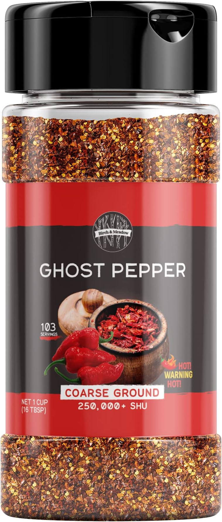 Amazon.com : Birch & Meadow, Ghost Pepper Flakes, 250,000+ SHU, Extremely Hot Bhut Jolokia Chile ...