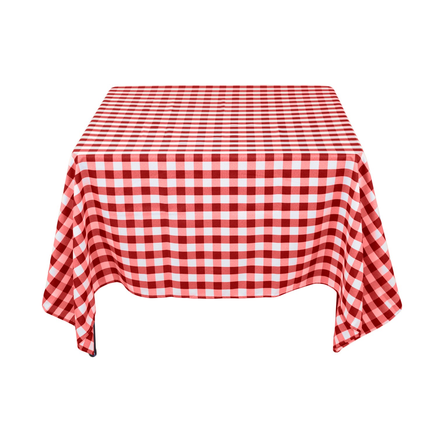 Amazon.com: LTC LINENS 70 in. x 70 in. Red and White Checkered ...