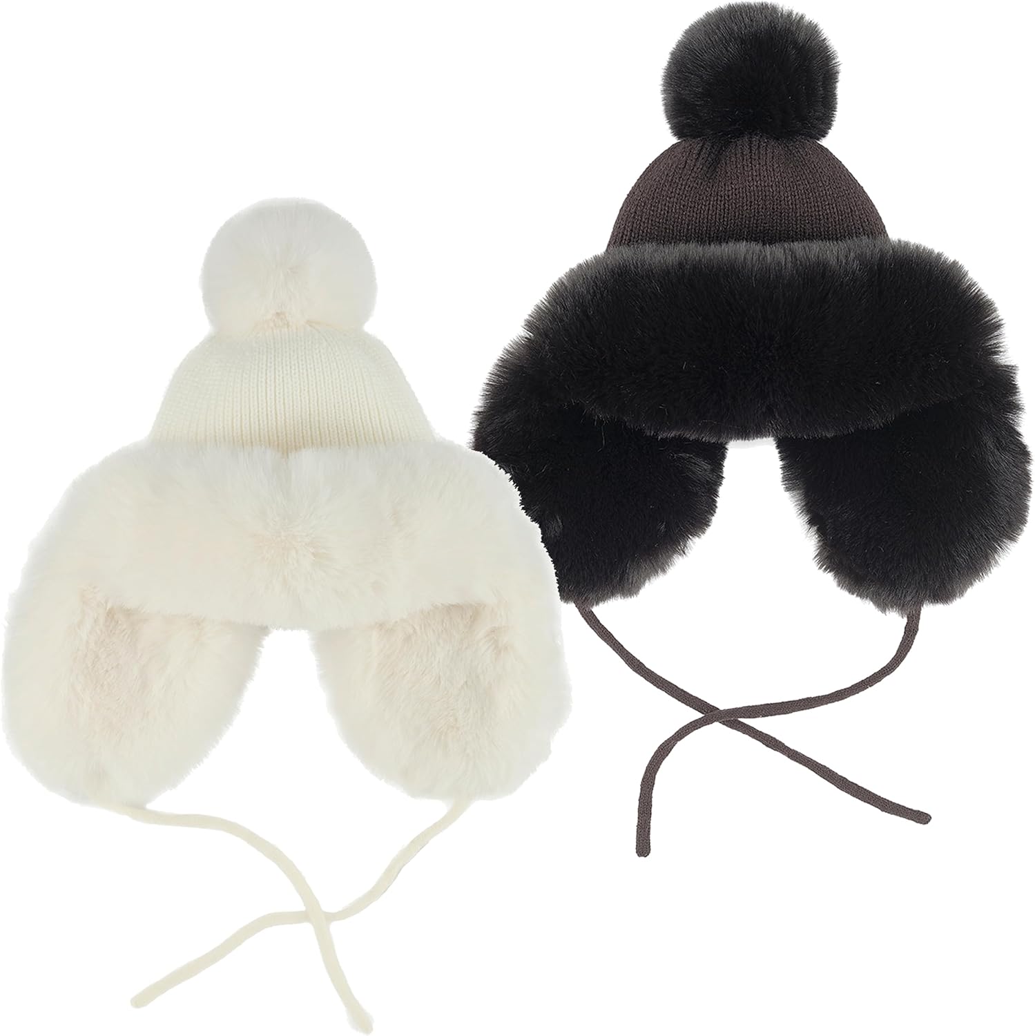 Amazon.com: Funky Junque Women's Fluffy Furry Trapper Hat with Fuzzy ...