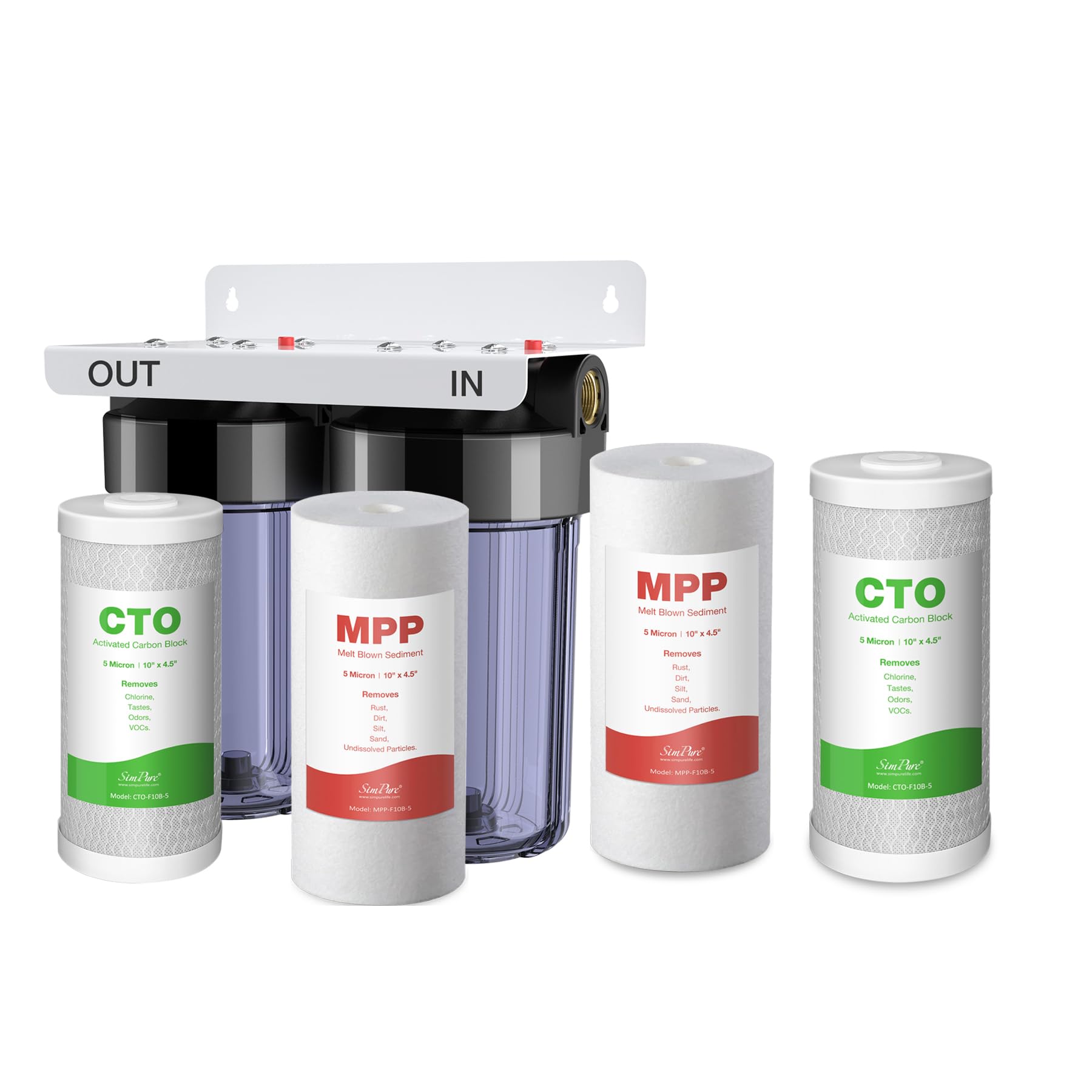SimPure DB10C-2 and Extra MPP and CTO Replacement Filters, 2-Stage ...