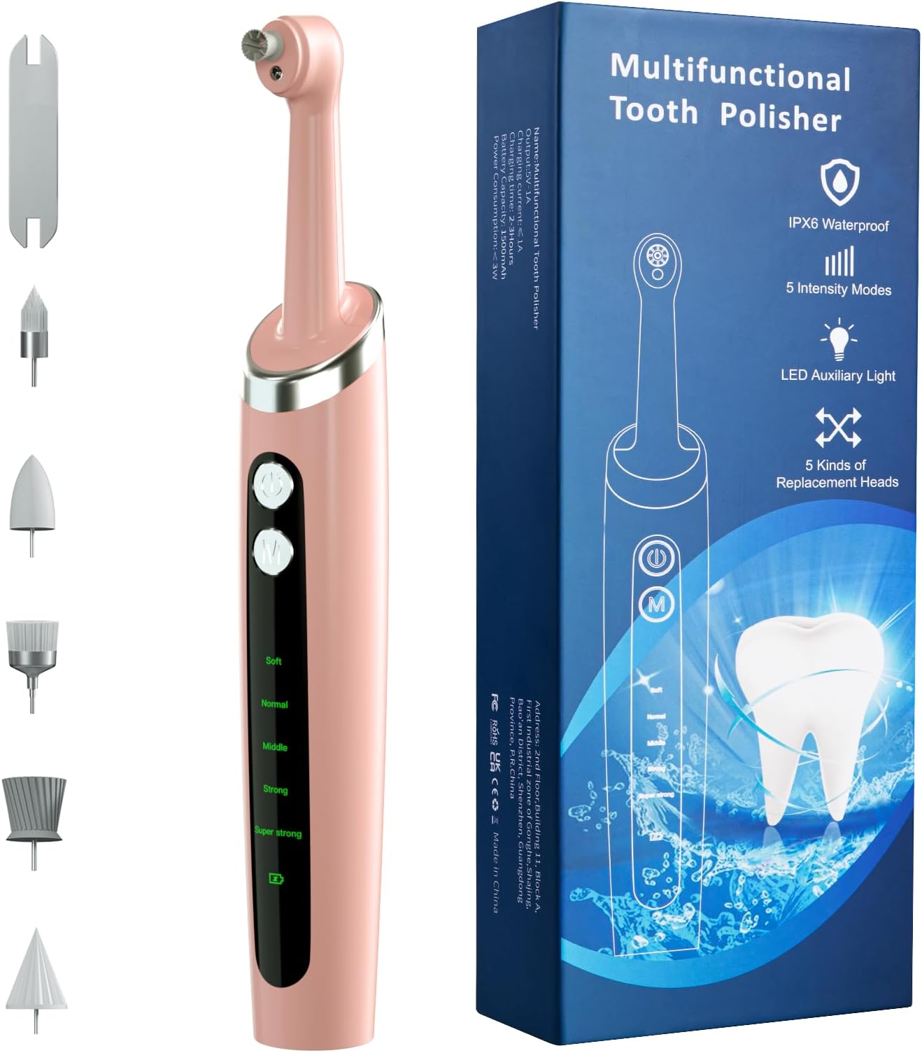 Amazon.com: Hitoth Tooth Polisher with 5 Replacement Heads and Clean ...
