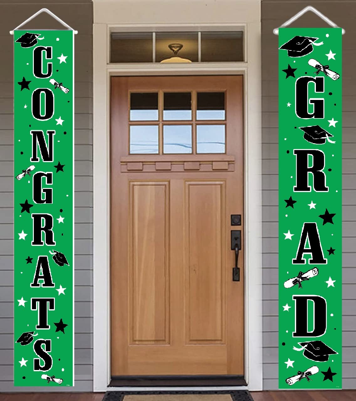 Graduation Porch Banners, Includes Backdrop Banners and Balloons ...