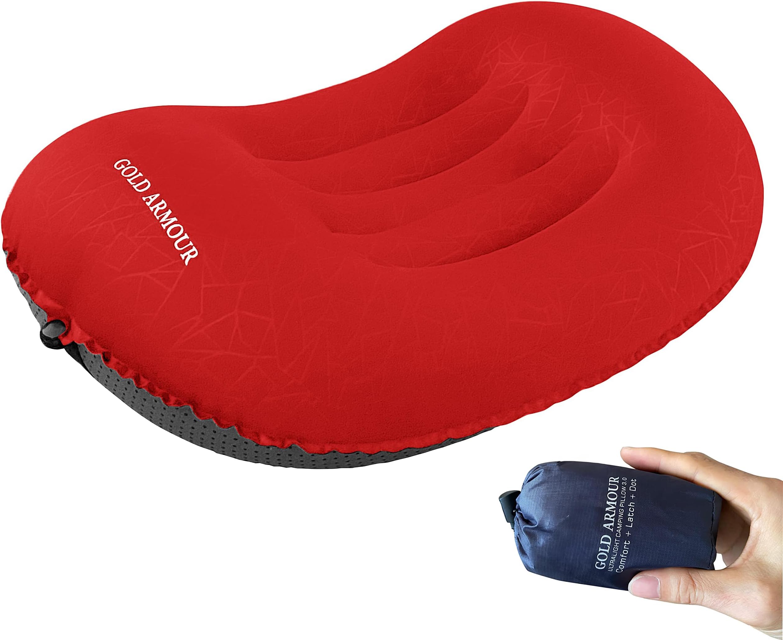 Amazon.com: Gold Armour Inflatable Camping Pillow Backpacking Pillow ...