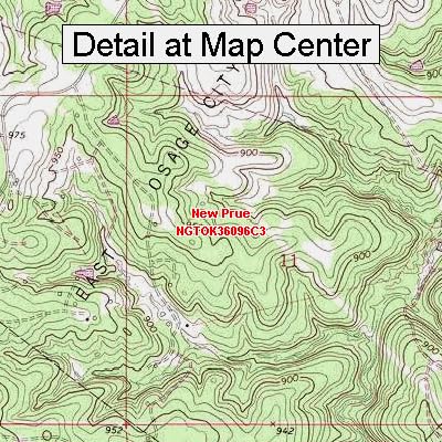 Amazon.com: USGS Topographic Quadrangle Map - New Prue, Oklahoma ...