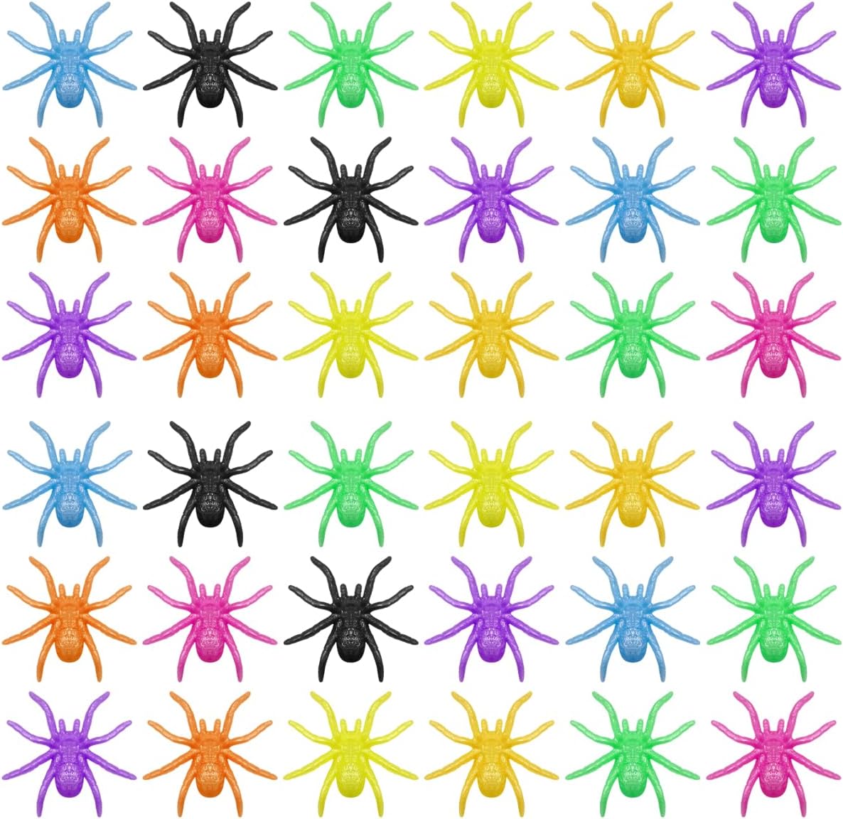 WELANE Halloween Sticky Spider, 30 PCS Colorful Sticky Spider Novelty ...