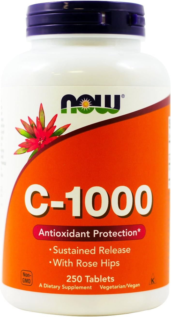 Amazon.com: NOW Supplements, Vitamin C-1,000 with Rose Hips, Sustained ...
