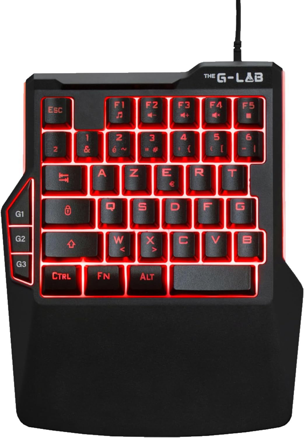 The G-Lab Keyz Thorium - One Hand Gamer Keyboard - Mini Gamer Keyboard with 38 Keys - Mini ...