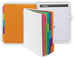 Amazon.com : Samsill 10 Pocket Spiral Project Folder Organizer ...