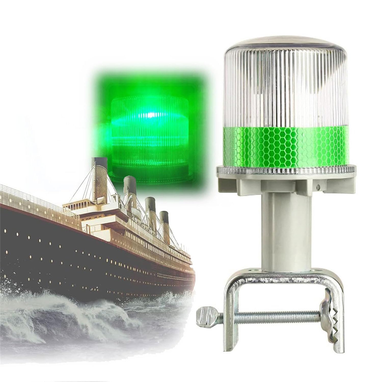 HLGKBY Solar Boat Navigation Lights, LED Boat Navigation Lights, 1km ...