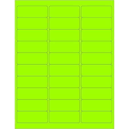 Amazon.com : Fluorescent Address Labels - 1" x 2-5/8" - 30 Per Sheet ...