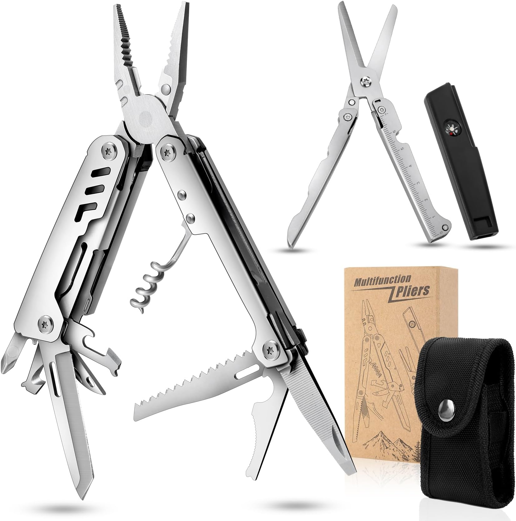 ROXON M4 10 in 1 Mini MultiTool Leather Handle Portable Nail Clipper ...