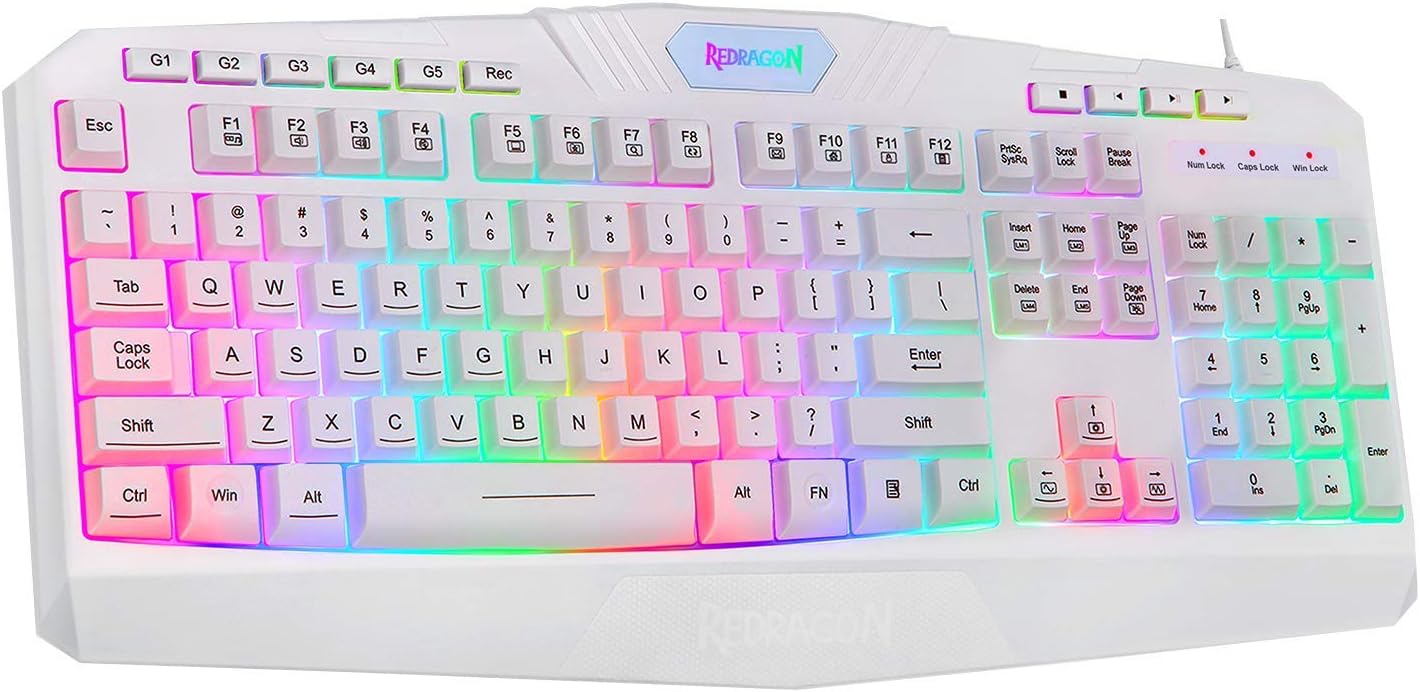 Amazon.com: Redragon K503 PC Gaming Keyboard, RGB LED Backlit with ...