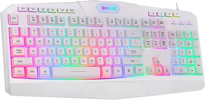 Amazon.com: Redragon K503 PC Gaming Keyboard, RGB LED Backlit with ...