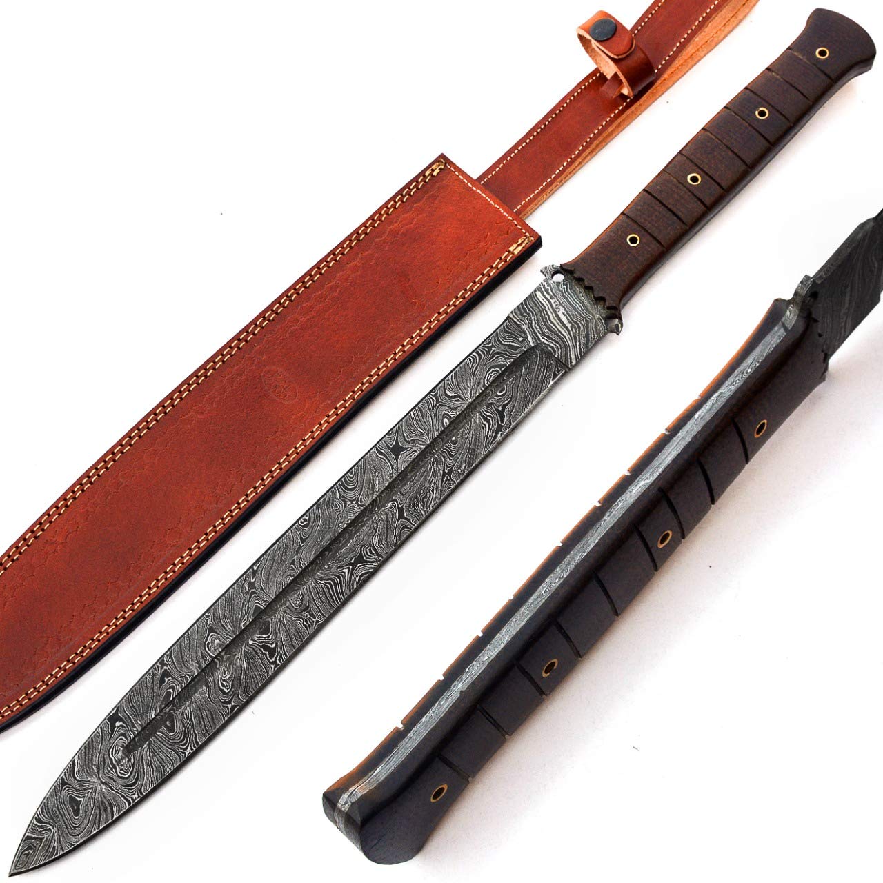 Buy Custom Handmade - Dagger -Damascus with Sheath - Viking - Hunting ...