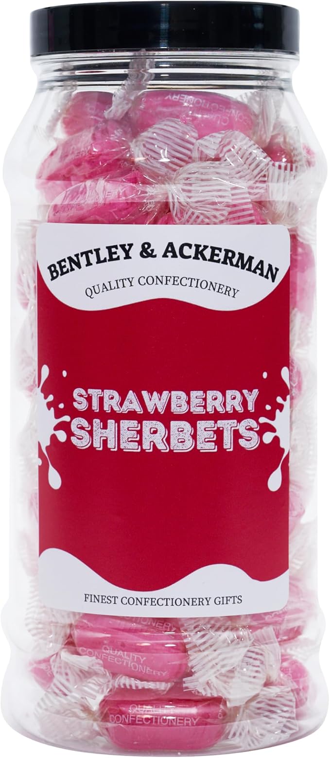 Strawberry Sherbets - (450g) Original Retro Boiled Sweets Strawberry ...