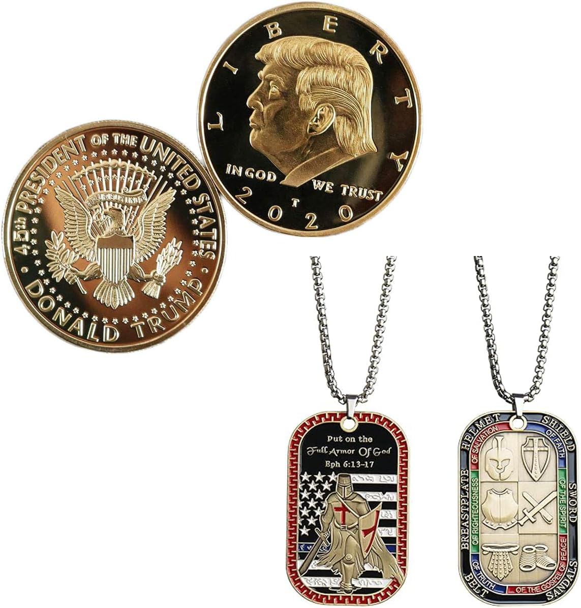 Amazon.com: Put On The Full Armor of God Tag, Stainless Steel Pendant ...