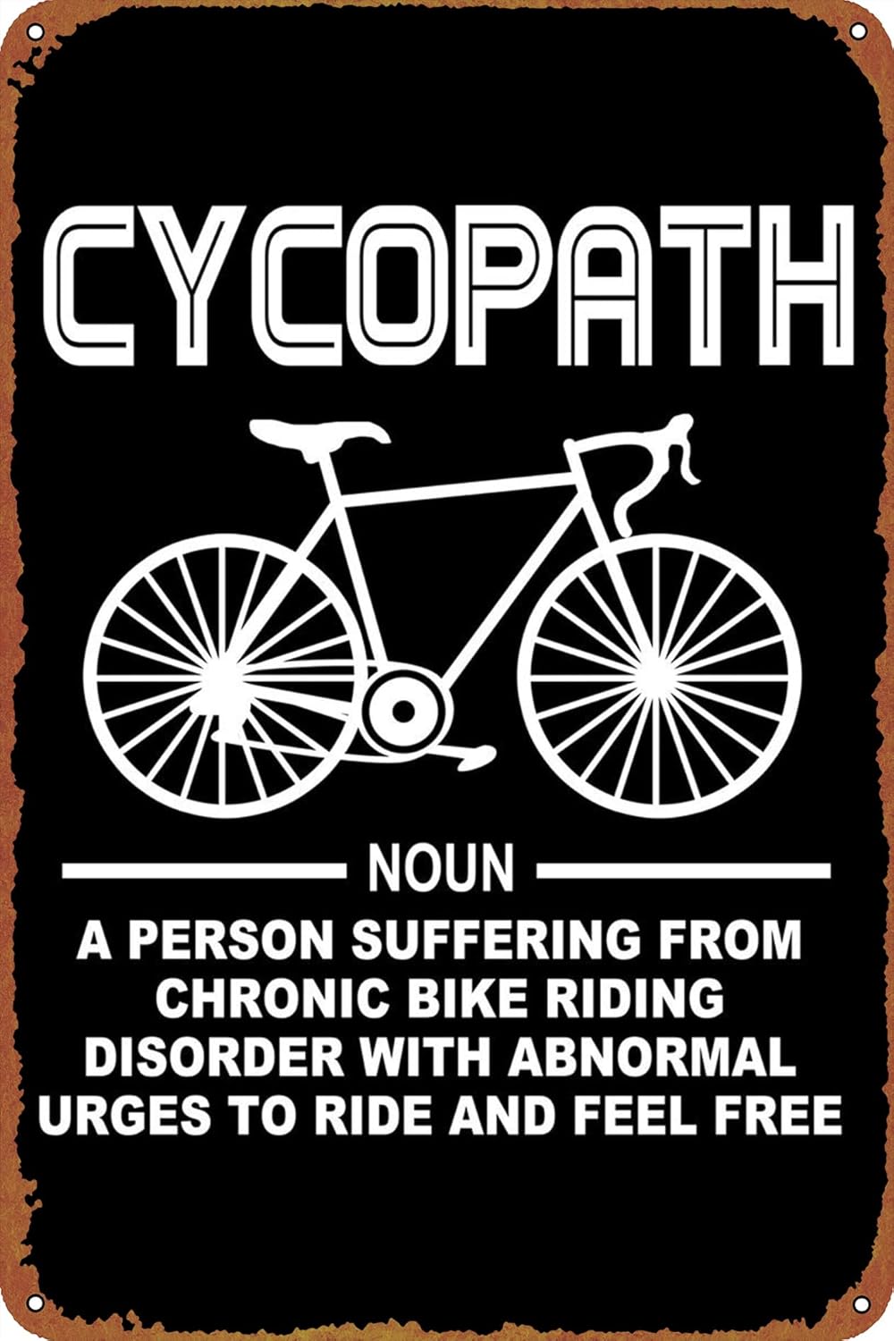 Amazon.com: Cycopath Bicycle Cyclist Poster Metal Sign Tin Metal Retro ...